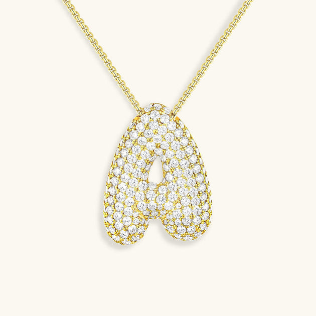 Hailey Bubble Initial Necklace – Vivori Jewels