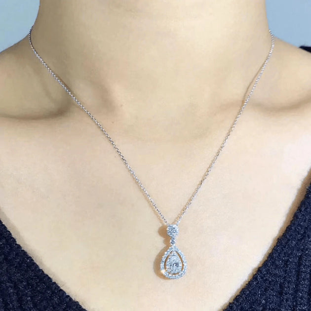 Charlotte Pear Drop Necklace – Vivori Jewels
